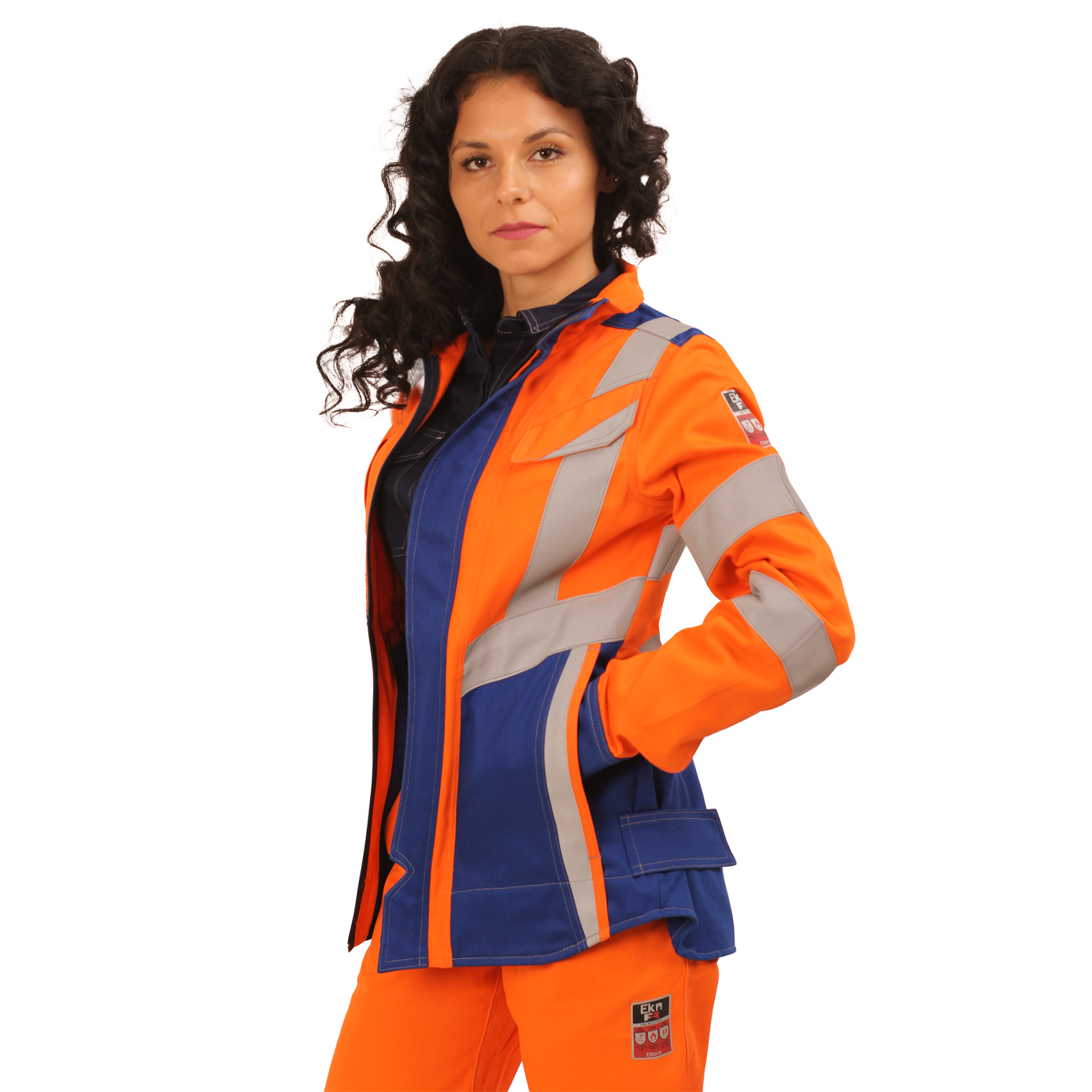 Chaqueta Ignífuga Mujer Antiestática Protección Contra Quemaduras